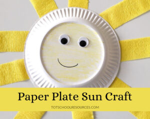 Sweet Sunshine Craft: Easy Paper Plate Sun Craft - totschoolresources.com