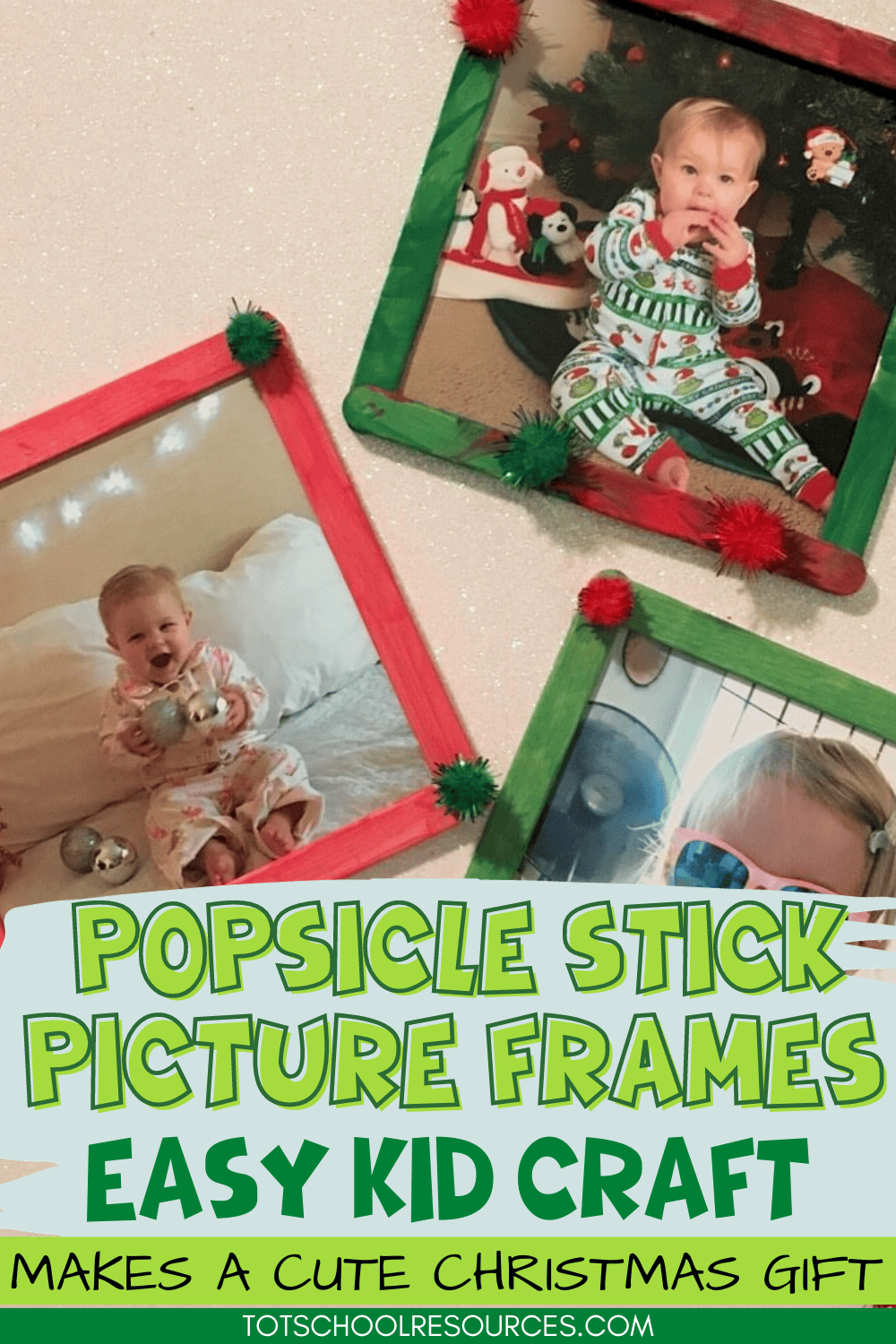 Easy Popsicle Stick Frame Craft {Toddler Made Christmas Gift ...