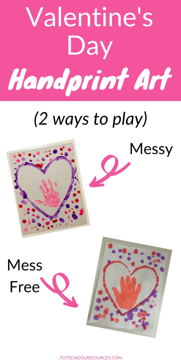 Valentine's Day Handprint & fingerprint art (with mess free option ...