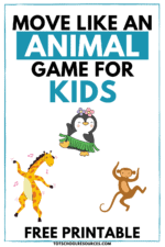 Move like an animal game {Printable Cards} - totschoolresources.com