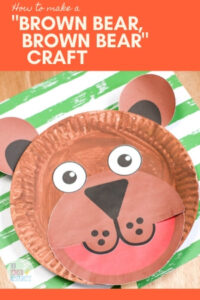 Brown Bear Paper Plate Craft {Printable Template} - totschoolresources.com