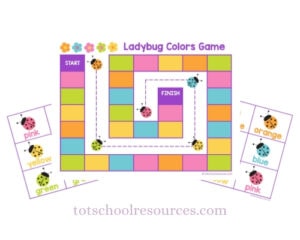 Printable Ladybug Game {perfect for preschoolers} - totschoolresources.com