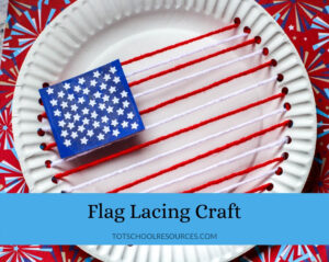American Flag Lacing Craft {Preschool Flag Activity ...