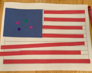 Easy Cut & Paste American Flag Craft {with template ...