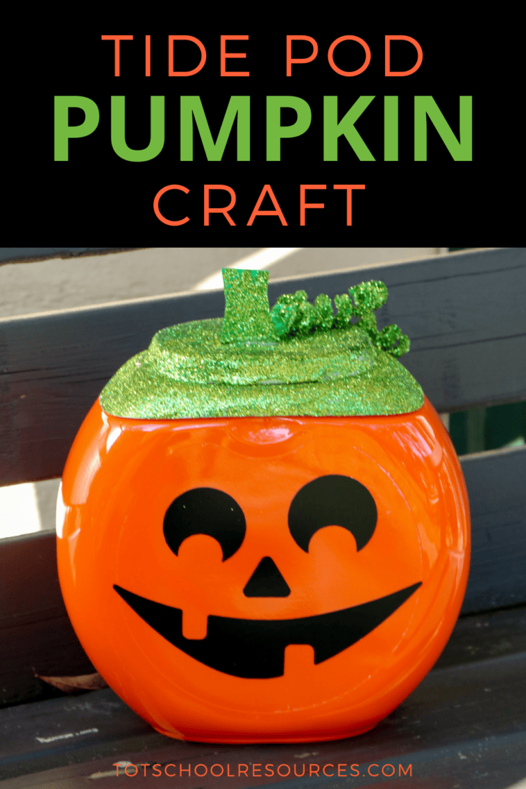 Easy Tide Pod Pumpkin {with face template} - totschoolresources.com