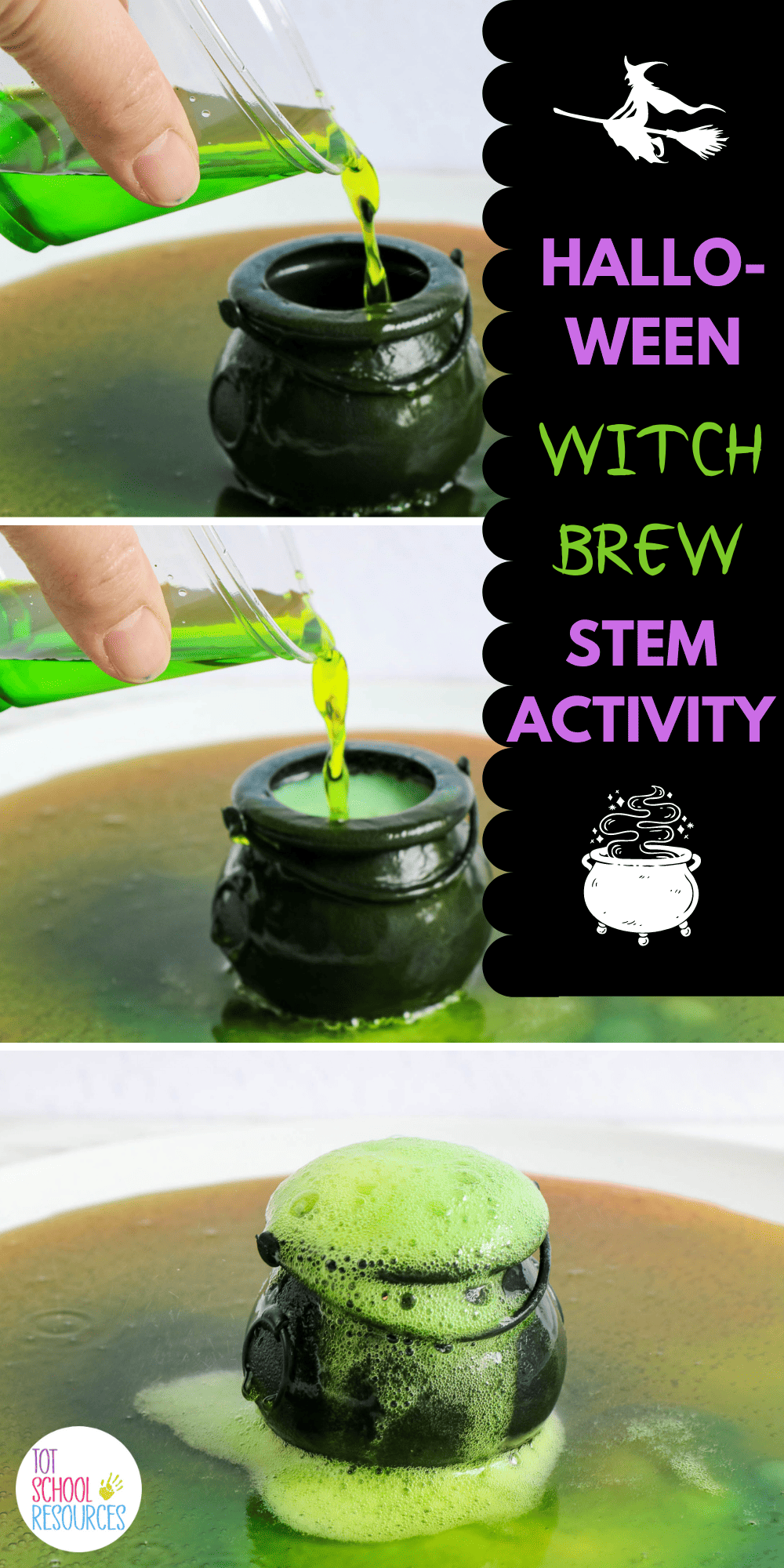 Spooky Witch's brew science experiment {Halloween activity for kids ...