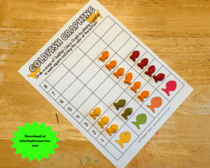 Goldfish Graphing, Yum! {Free Printable} - totschoolresources.com