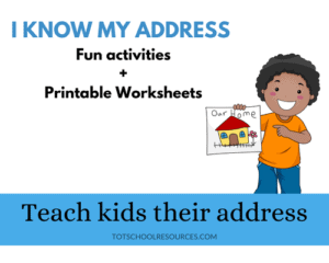 I Know My Address {FREE Printable} - totschoolresources.com