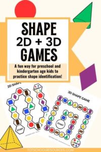 2D & 3D Shape Games for kids - totschoolresources.com