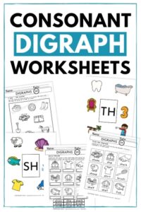 Fun Consonant Digraph Worksheets (K & 1st grade) - totschoolresources.com