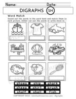 Fun Consonant Digraph Worksheets (K & 1st grade) - totschoolresources.com