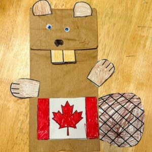 Easy Paper Bag Beaver Craft {printable template} - totschoolresources.com