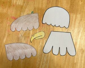Easy Bald Eagle Craft {printable eagle template} - totschoolresources.com