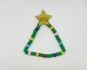 Simple Beaded Christmas Tree Craft - totschoolresources.com