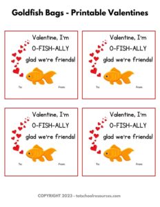 Free Printable Goldfish Valentines {totally adorable ...