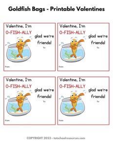 Free Printable Goldfish Valentines {totally adorable ...