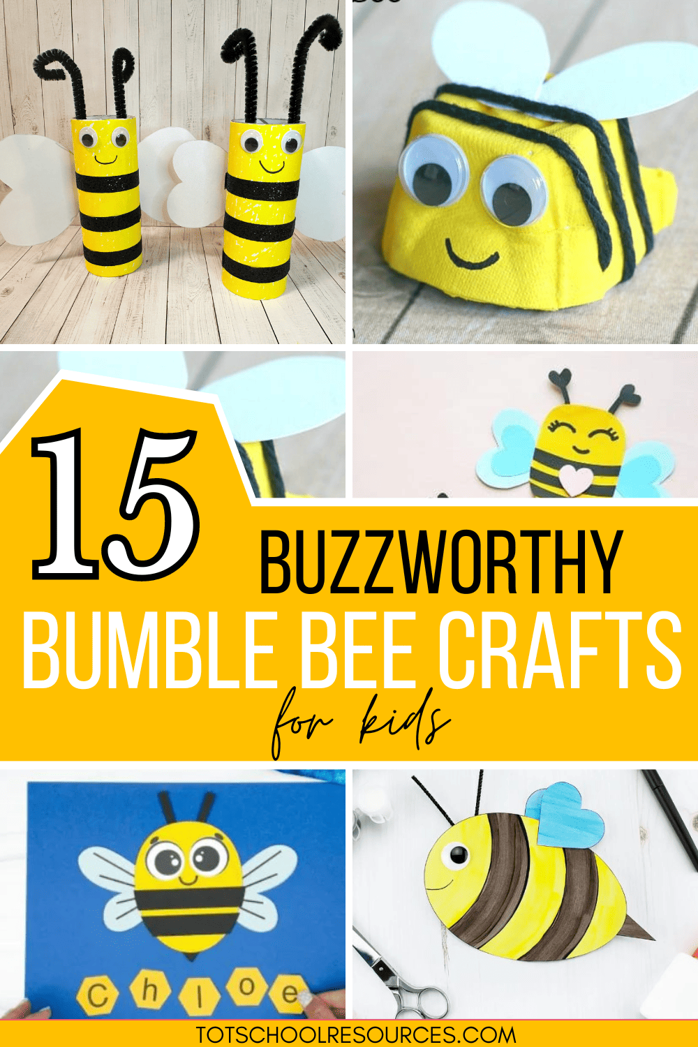 15 Buzzworthy Bee Crafts {for kids} - totschoolresources.com