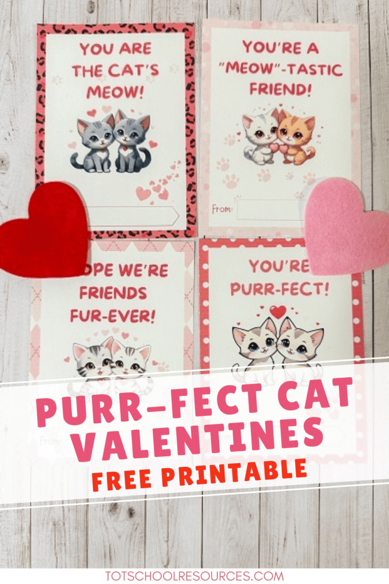 Purr-fectly Adorable: Printable Cat Valentines for Kids ...