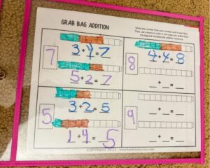 Unifix Cubes Addition Game {Counting Cubes Activity ...