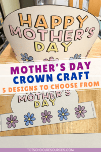Mother's Day Crown Craft {Printable Hat Templates} - totschoolresources.com