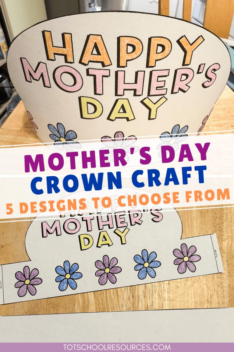 Mother's Day Crown Craft {Printable Hat Templates} - totschoolresources.com
