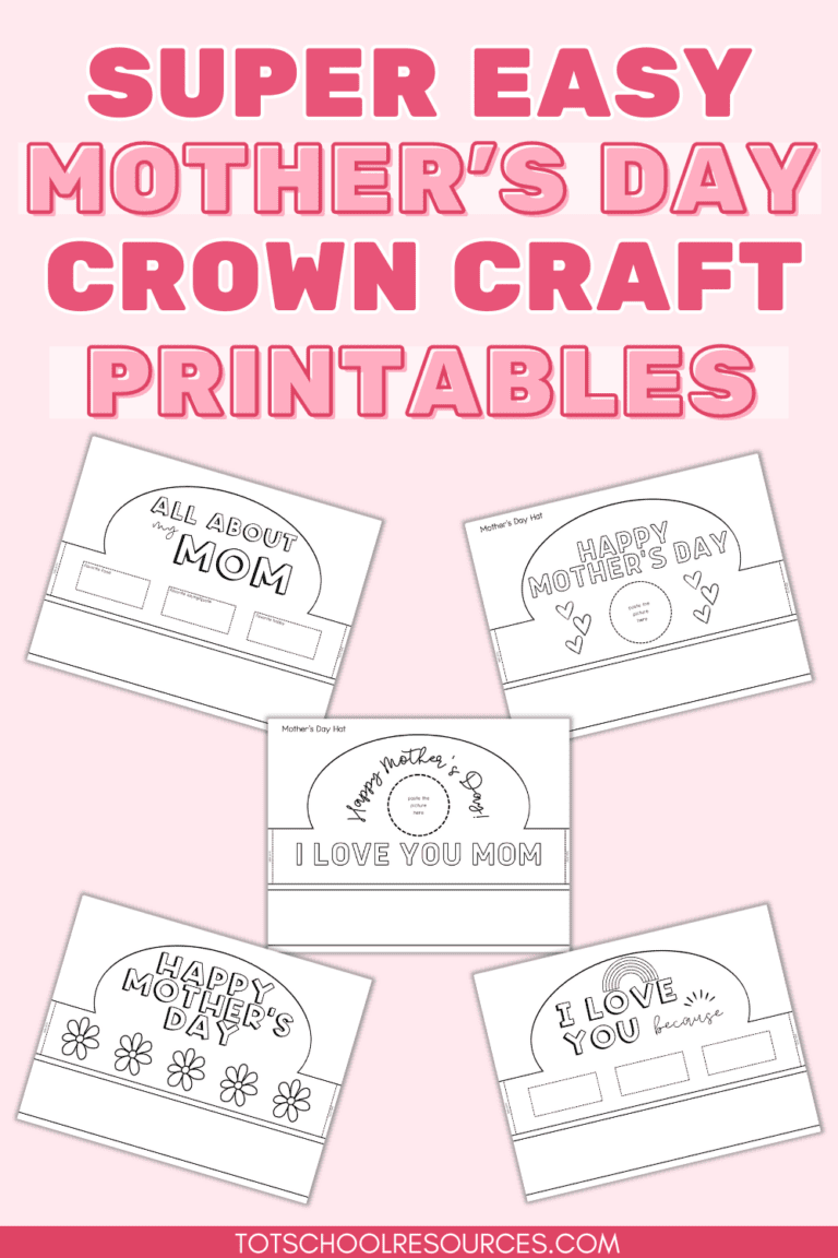 Mother's Day Crown Craft {Printable Hat Templates} - totschoolresources.com