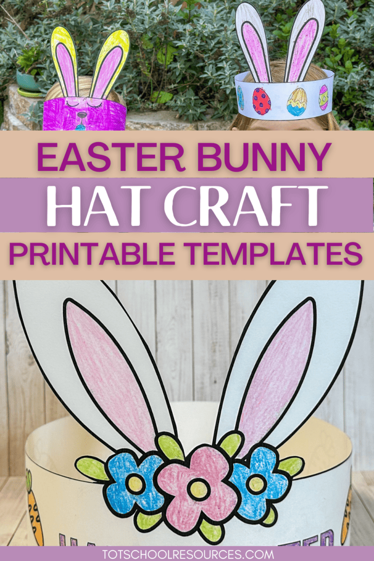 Easter Bunny Hat Craft {Printable Hat Templates} - totschoolresources.com