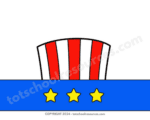 4th of July Crown Craft {Printable Hat Templates} - totschoolresources.com