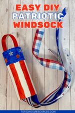 4th of July Windsock {Patriotic Windsock craft} - totschoolresources.com