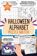 Halloween Alphabet Matching Puzzle{free printable worksheets ...