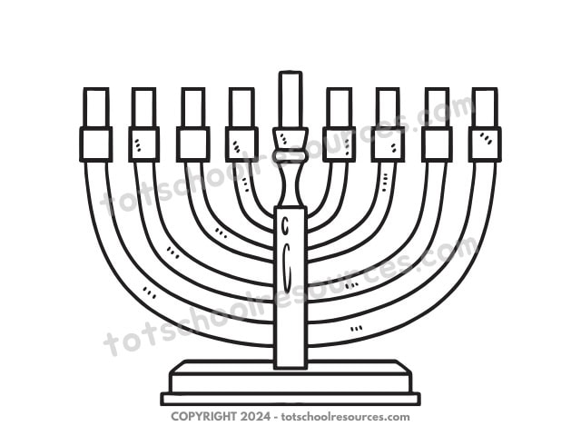 Easy Hannukah Menorah Craft {paper craft with printable ...