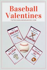 Baseball Valentines {Free Printable} - totschoolresources.com