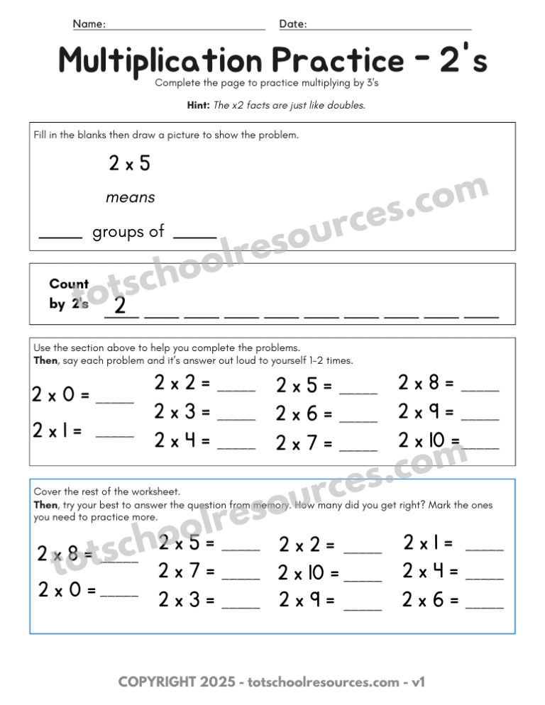 3rd grade multiplication worksheets {FREE printables ...