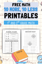 Ten More, Ten Less {Free Math Learning Worksheets} - totschoolresources.com